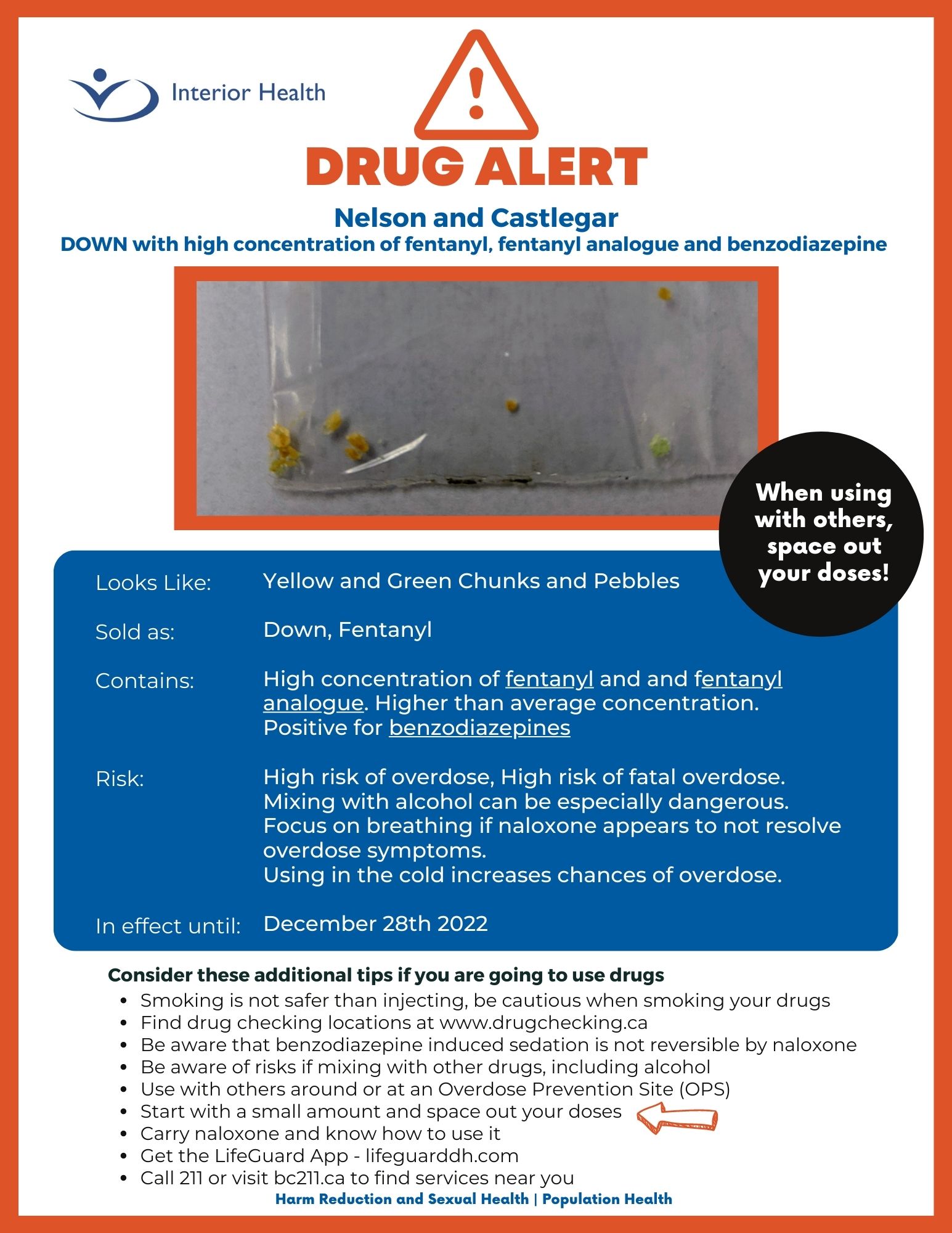 Nelson Drug Alert – Interior Health Drug Checking